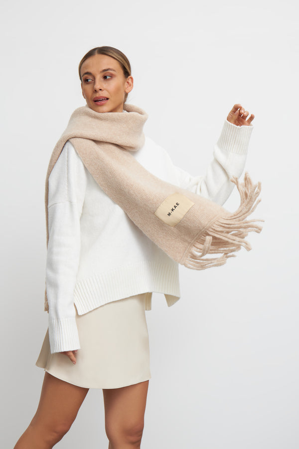 Carmel Scarf - Beige – M-KAE - Worldwide